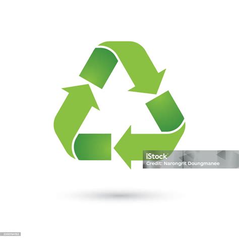 연한 녹색 재활용 기호는 흰색 배경에 격리되어 있습니다 지구의 쓰레기를 줄이기 위해 원하지 않는 물건을 재사용하는 아이콘입니다 보존 생산 환경 재생 가능 에너지의 개념