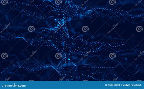Wave 3d Big Data Visualization Data Technology Background Abstract