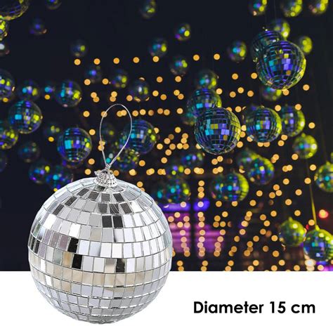 Ailamp Bola Disko Gantung Reflective Mirror Disco Ball 15cm D018 Silver