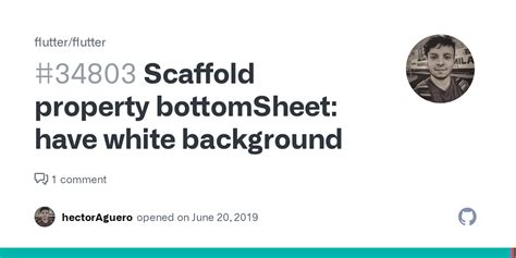 Scaffold Property Bottomsheet Have White Background · Issue 34803 · Flutterflutter · Github