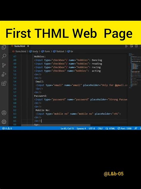 Using Html Create Web Page 📄 Programming Html Python Programminglanguage C Youtube