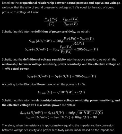 Algebraic Relation Between Sensitivities And Impedance More