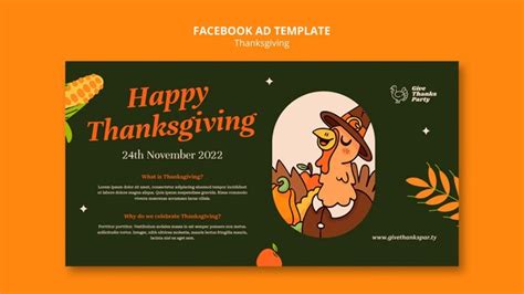 추수 감사절 축하 소셜 미디어 프로모션 템플릿 무료 Psd 파일