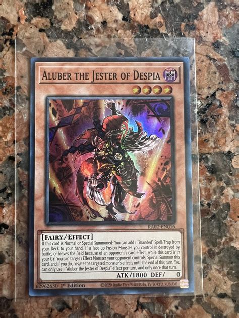 Aluber The Jester Of Despia 1st Edition Super Rare Ra02 En016 Yu Gi Oh