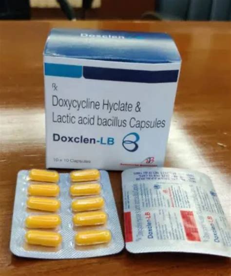 Doxycycline Hyclate Capsules 100 Mg At ₹ 1500 20 Container In Nagpur