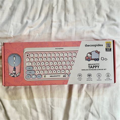 Thecoopidea Sanrio Tappy Wireless Keyboard Set Hello Kitty Computers