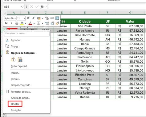 como reexibir linhas ocultas no excel ninja do excel