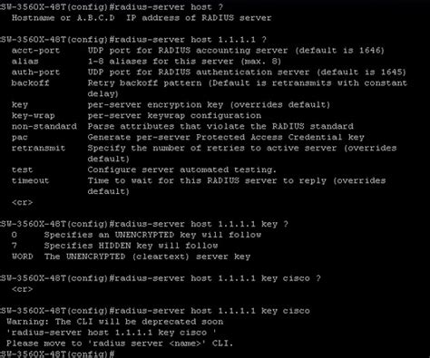 Radius Server Host Command Not Working Radius Server Host Command Not Working