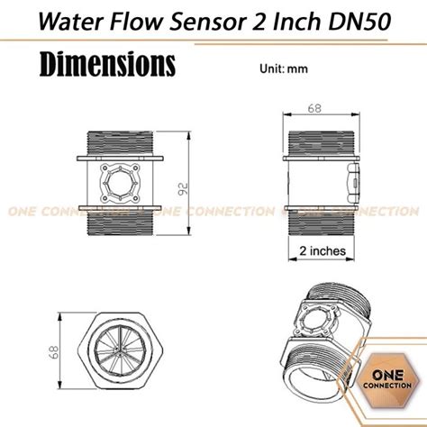 Jual Water Flow Sensor 2 Inchi Dn50 Sensor Debit Air Sea Brand Shopee