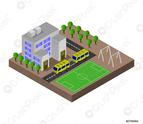 School Isometric Stock Vector 2755004 Crushpixel