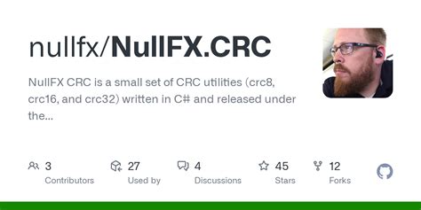 Github Nullfx Nullfx Crc Nullfx Crc Is A Small Set Of Crc Utilities Crc8 Crc16 And Crc32
