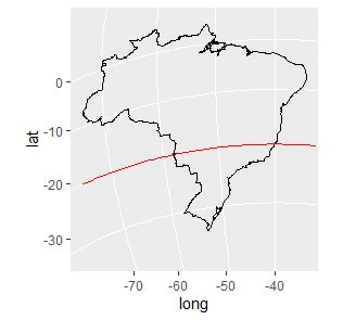 R How To Highlight Plot One Latitude Line On Map Ggplot Stack Overflow