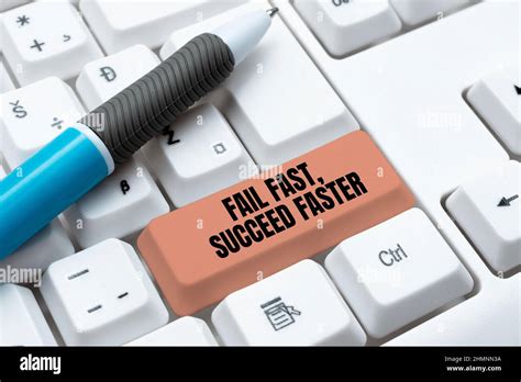 Text Showing Inspiration Fail Fast Succeed Faster Internet Concept Failed Attempt Increases An