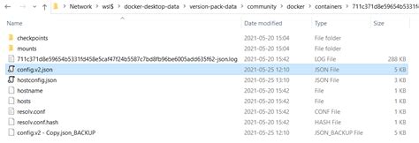 wsl 2 where is hostconfig json docker desktop wsl2 environment
