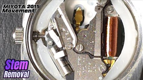 How To Remove Stem From An Miyota 2015 Watch Movement Step By Step
