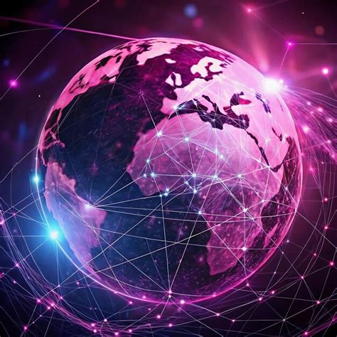 Futuristic Neural Network Hightech Abstract Background With