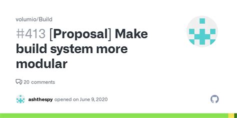 Proposal Make Build System More Modular Issue Volumio Build GitHub