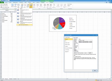 Change Color Of Data Label Placed Using The Best Fit Option Outside A Pie Chart Excel