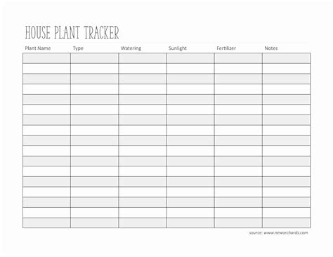 Customizable Plant Care Tracker Free Download In Pdf Format