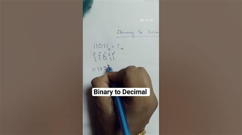 Convert Binary To Decimal Conversion Number System Shorts