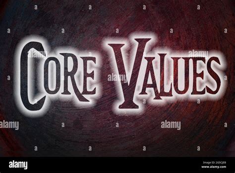 Core Values Concept Text On Background Stock Photo Alamy