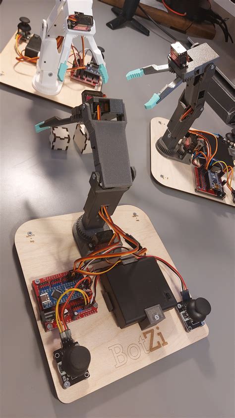 💪 Botzi 3d Printed Robotic Arm With Mg90s Servos And Arduino Nano・ Stl