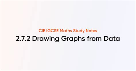 Drawing Graphs From Data 271 Cie Igcse Maths Tutorchase