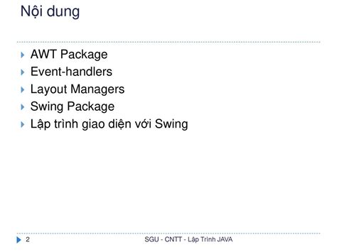 Gui Programming With Java Ppt Download