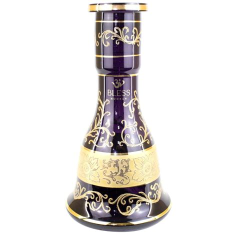 26cm Vaso Narguile Bless Sino Médio Roxo Arabesco