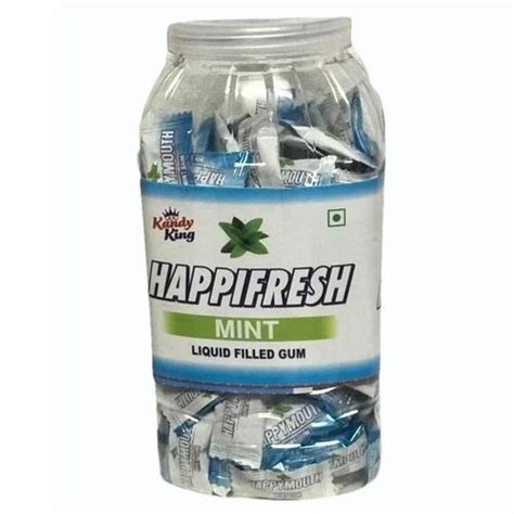 White Round Kandy King Happifresh Mint Liquid Filled Gum Packaging