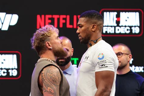 Jake Paul Vs Anthony Joshua Weigh In Results Netflix Boxing Match Officially Set