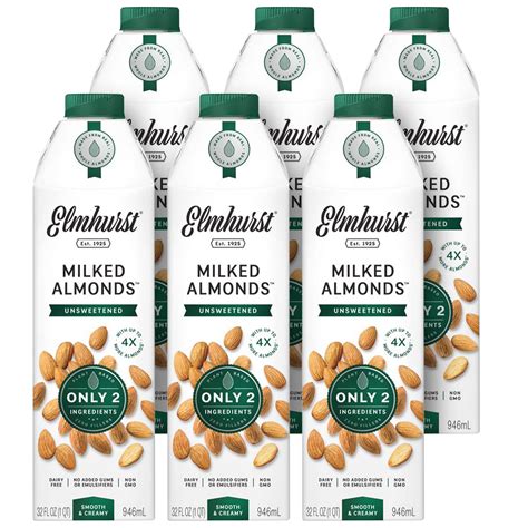 Elmhurst Milked Almonds Unsweetened 6ct Freshdirect
