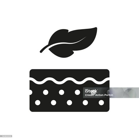 부드러운 피부 실루엣 아이콘입니다 피부과 뷰티 스킨케어 제품 아이콘입니다 민감한 피부를위한 화장품 가벼운 깃털 글리프 픽토그램 고립된 벡터 그림 건강관리와 의술에 대한 스톡