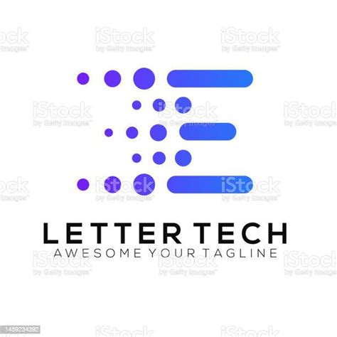 디지털 기술 편지 초기 E 디자인 템플릿 0명에 대한 스톡 벡터 아트 및 기타 이미지 0명 3차원 형태 개념 Istock