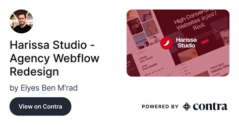 Harissa Studio Agency Webflow Redesign By Elyes Ben M Rad