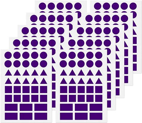 Yikiada Purple Multi Shaped Color Coding Stickers