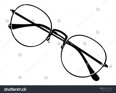 Silhouette Glasses Frame Vector Stock Vector Royalty Free 1691796463 Shutterstock