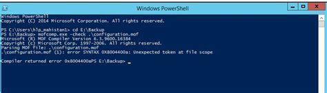 Error When Trying To Extend The Mof File Sccm Microsoft Qanda