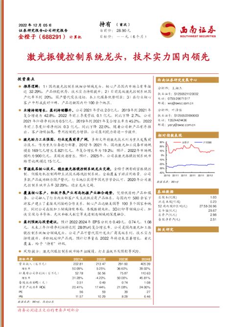 激光振镜控制系统龙头，技术实力国内领先