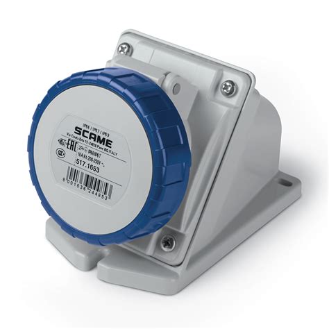 Industrial Socket Outlet 2pe 16a Ip67 Scame Panels And Parts Shopping
