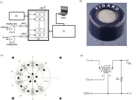 schematic diagram of a en system b mos gas sensor c en gas