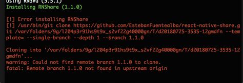 Fatal Remote Branch 110 Not Found In Upstream Origin · Issue 317