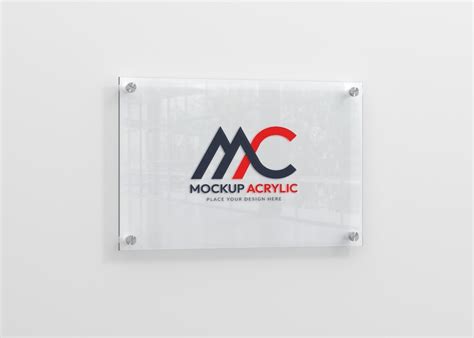 Premium Psd Acrylic Sign Mock Up Design