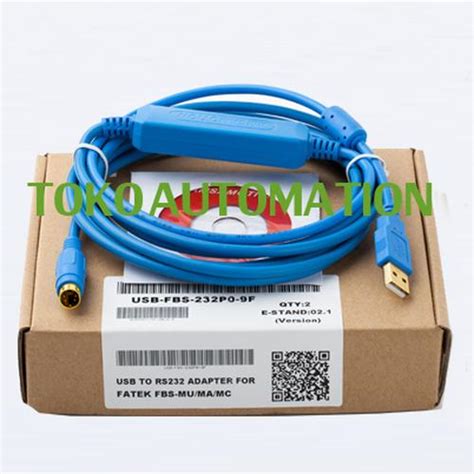 jual plc usb programming cable fatek fbs 232 p0 replace fbs u2c md 180