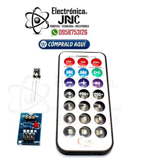 Kit Control Remoto Infrarrojo Hx1838 Receptor Electronica Jnc