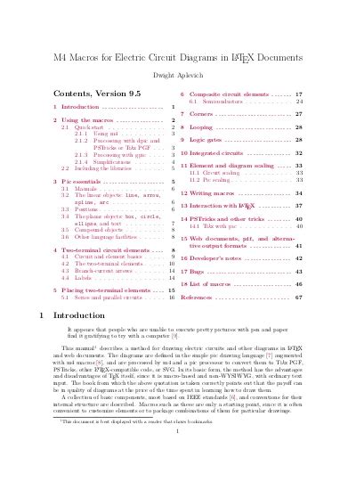 Tikz With Pic M4 Macros For Electric Circuit Diagrams In L A Tex Documents