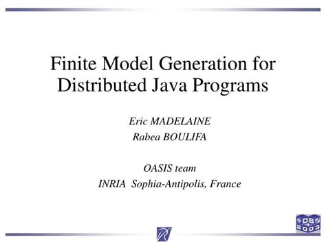Ppt Finite Model Generation For Distributed Java Programs Powerpoint Presentation Id3323034