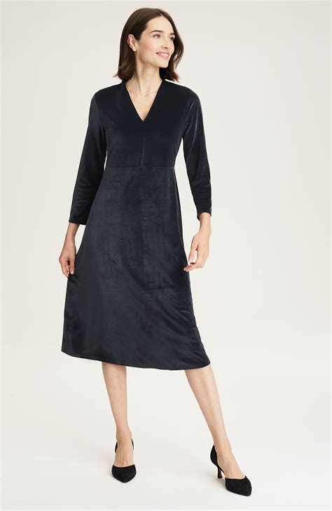 Wearever Velvet Knit Dress Jjill