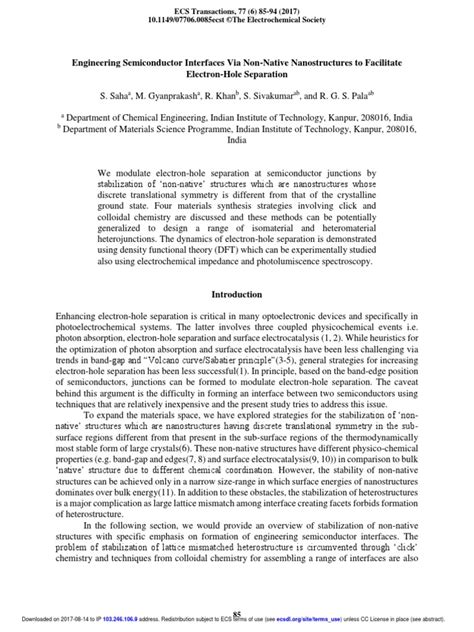 2017 Invited Engineering Semiconductor Interfaces Via Non Native Nanostructures To
