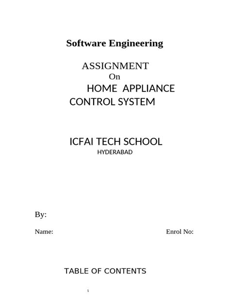 Home Appliance Control System Pdf Use Case Security